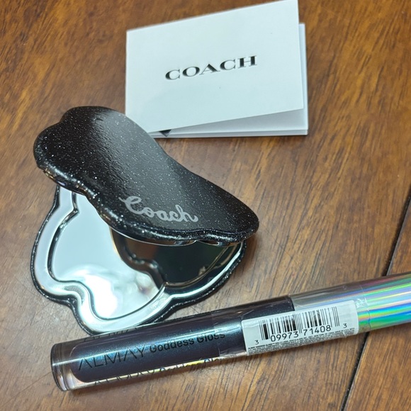 Coach | Accessories | Coach Black Glitter Butterfly Compact Mirror With ...